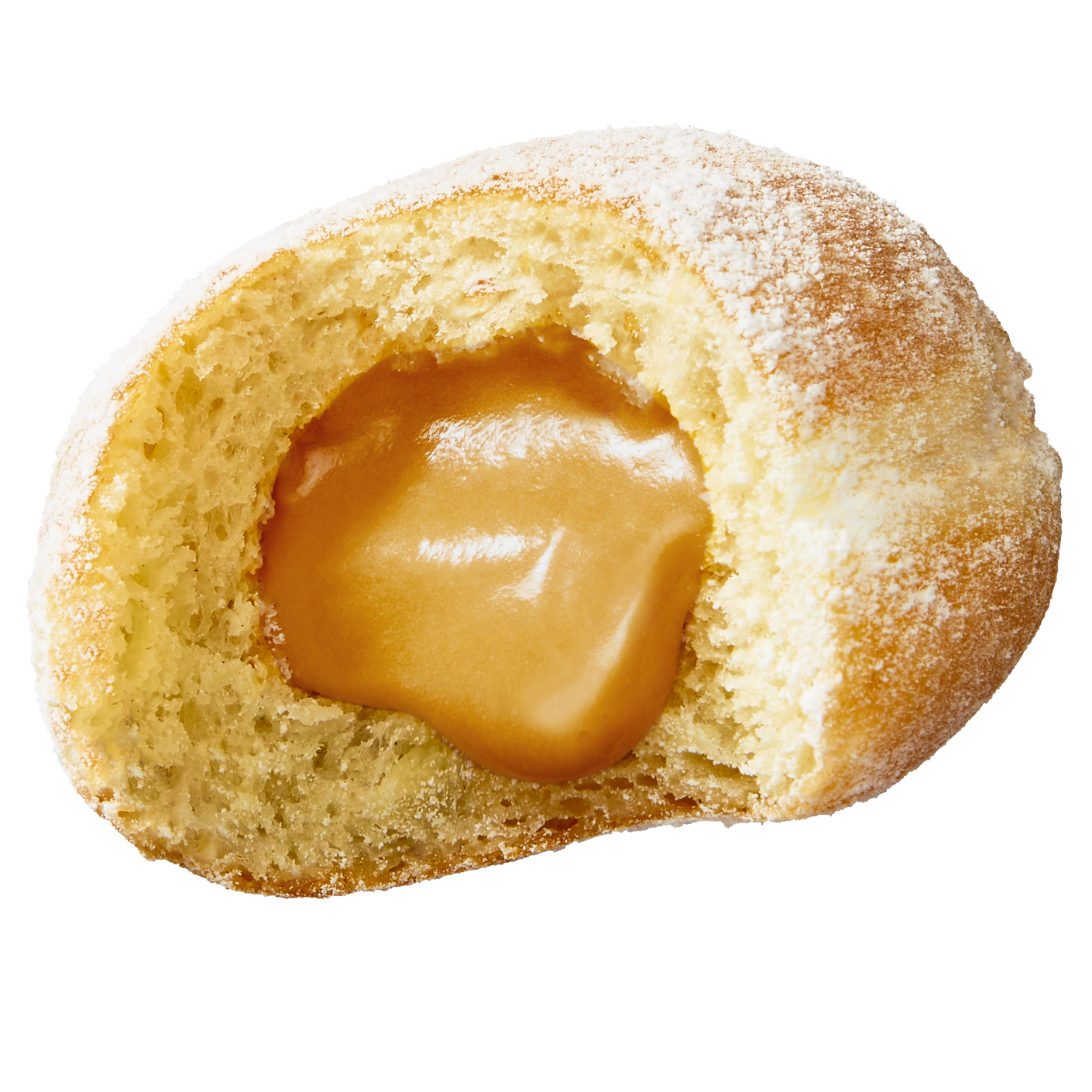 Mini berliner with caramel filling